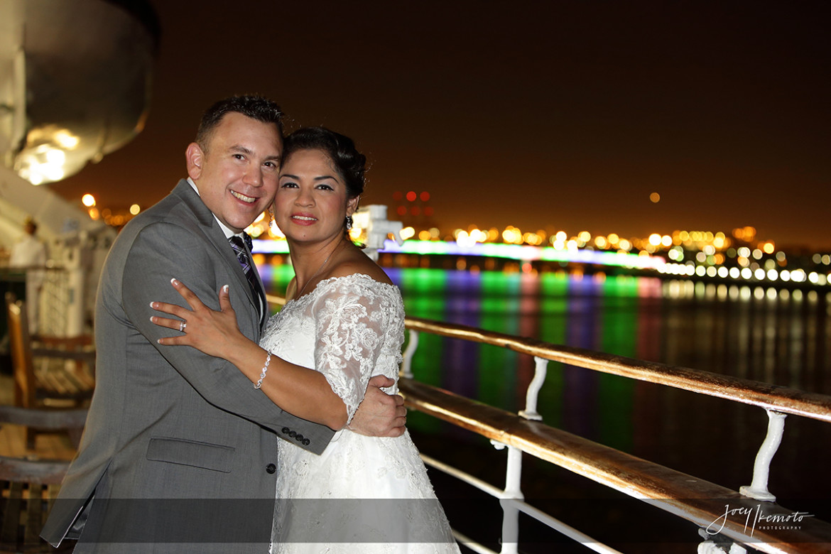 Queen Mary Long Beach Wedding, Los Angeles, Joe and Lucia